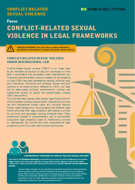 Conflict Related Sexual Violence In Legal Frameworks Heinrich Böll