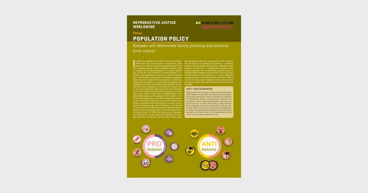 Population policy: Between self-determined family planning and ...