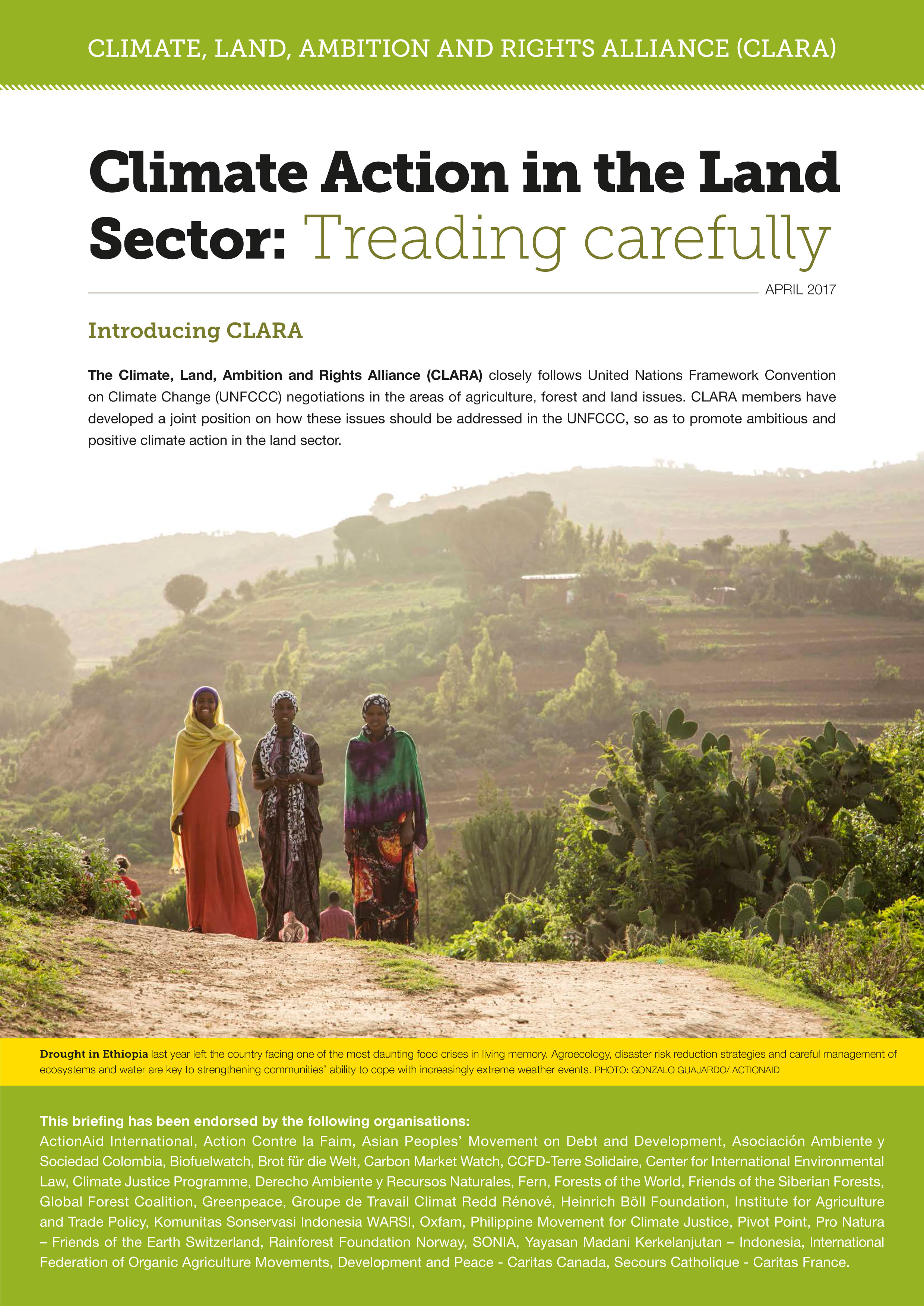 Climate Action in the Land Sector: Treading Carefully - CLARA group ...