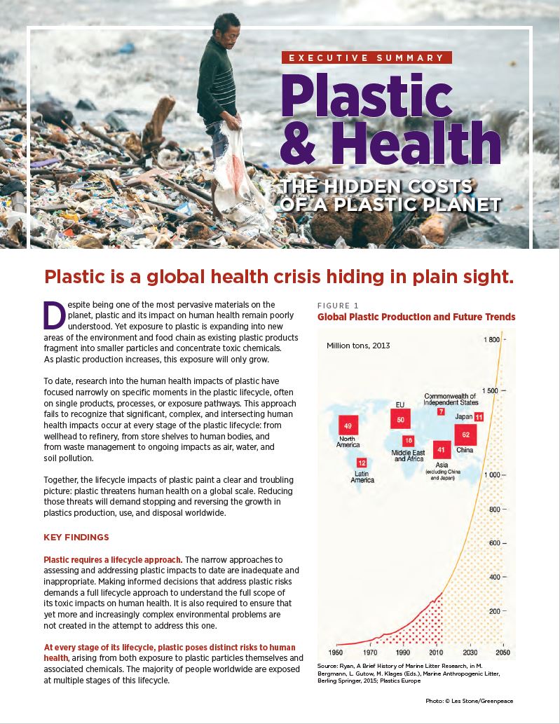 Plastic & health: The hidden costs of a plastic planet | Heinrich Böll ...